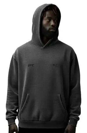 BLVCK X Ufc Acid Wash Hoodie - Gray
