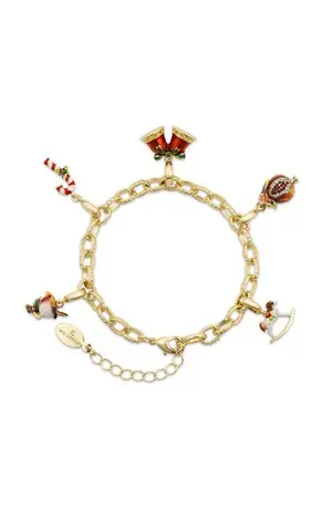 BILL SKINNER STUDIO Christmas Charm Bracelet Set - Gold Plated