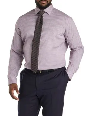 Michael Kors Big & Tall Performance Plaid Dress Shirt