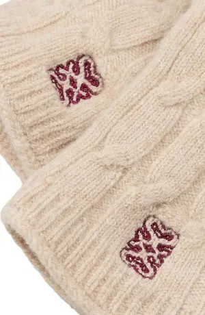 Sandro Cable Knit Gloves