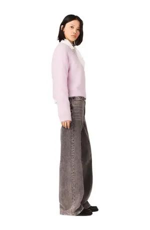 Maje Removable Jewel Collar Sweater