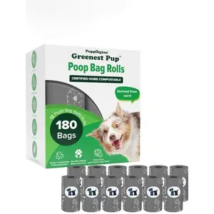 PUPPINGTON Greenest Pup Compostable Dog Waste Bags - Charcoal Gray