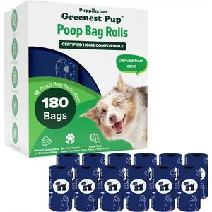 PUPPINGTON Greenest Pup Compostable Dog Waste Bags - Navy Blue