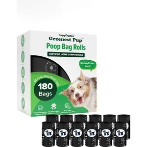PUPPINGTON Greenest Pup Compostable Dog Waste Bags - Onyx Black