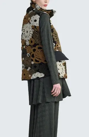 LUUKAA Eira Textured Vest - Olive