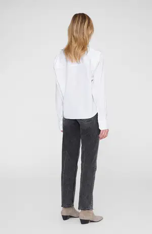 ANINE BING Essie Cropped Shirt - White