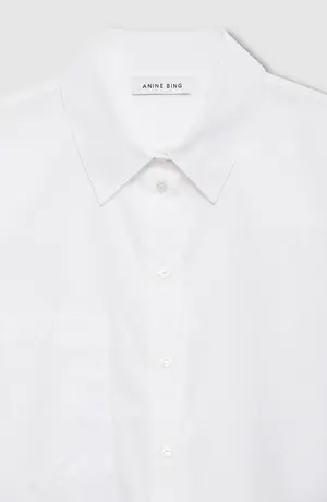 ANINE BING Essie Cropped Shirt - White