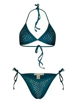 PARAMIDONNA Livia Swarovski Crystal-embellished Bikini - Blue