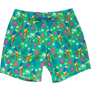 RUGGEDBUTTS Stretch Swim Trunks - Parrot Palms