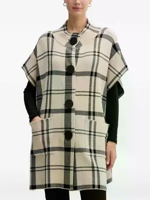 Joseph Ribkoff Buttoned Check Coat