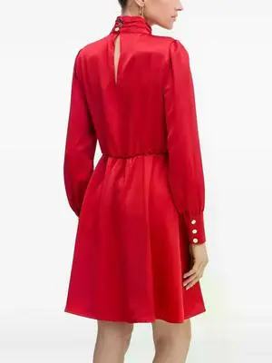 FRACOMINA Floral High Neck Dress - Red