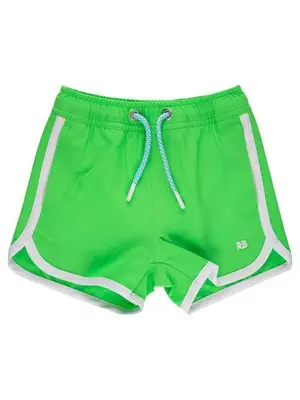 RUGGEDBUTTS Upf 50+ Stretch Dolphin Hem Swim Trunks - Neon Lime