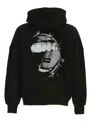 JAWS Graphic Print Zip Hoodie