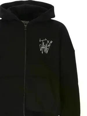 JAWS Graphic Print Zip Hoodie