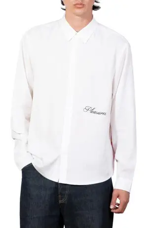 Pleasures Spread Collar Shirts For Men