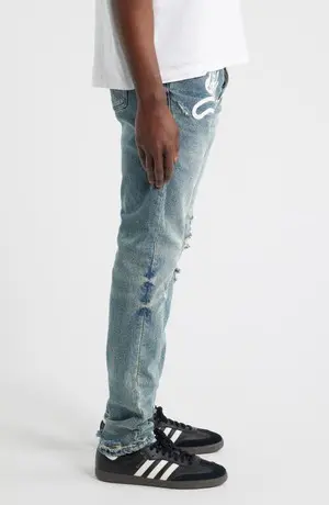 ICECREAM Shade Chocolate Slim-fit Stretch Denim Jeans - Blue Cherry