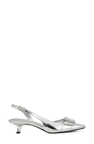 Dkny Naylor Pointed Toe Slingback Pumps - Silver