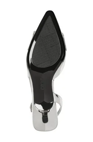 Dkny Naylor Pointed Toe Slingback Pumps - Silver