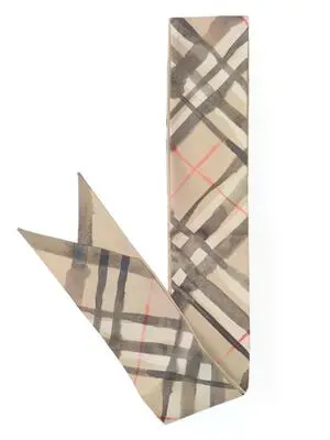 Burberry Check Scarf - Neutrals