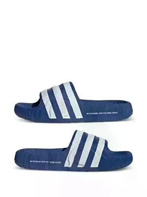 Adidas Adilette 22 Striped Slides - Blue
