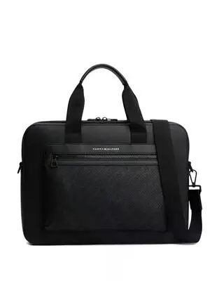 Tommy Hilfiger Patterned Laptop Bag - Black