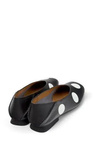 Camper Casi Myra Twins Polka Dot Ballerina Flat - Black