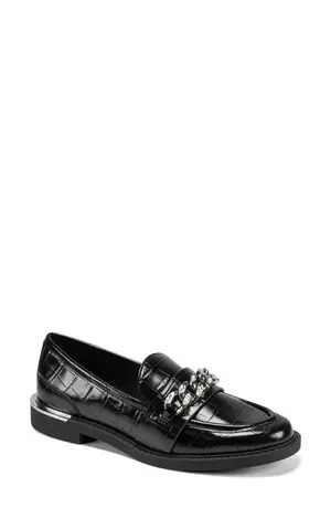 Dkny Ryleigh Embossed Loafer With Chain