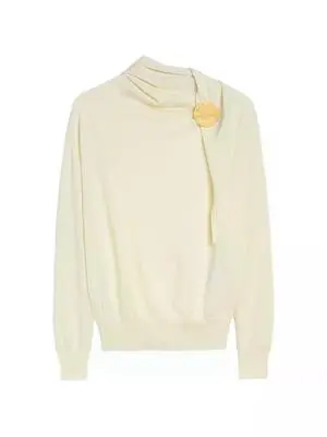 JIL SANDER Draped Sweater Neutrals