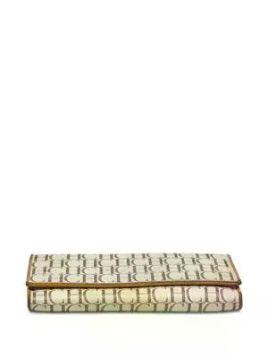 Carolina Herrera Monogram Coated Canvas Trifold Wallet