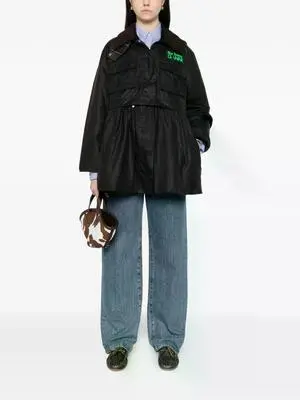 Barbour Peplum Waxed Coat - Brown