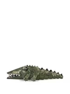 ANYA HINDMARCH Crocodile Charm Keyring - Green