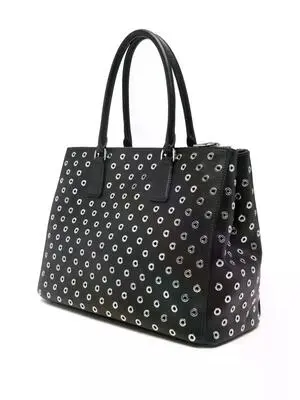Prada Eyelet Embellished Tote Bag