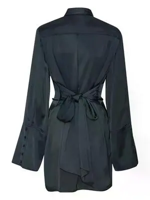 ROTATE BY BIRGER CHRISTENSEN Satin-tie Mini Shirt Dress