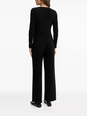 Joseph Ribkoff V-neck Long Sleeve Button Jumpsuit