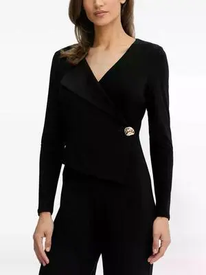Joseph Ribkoff V-neck Long Sleeve Button Jumpsuit