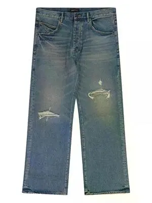 PURPLE BRAND 9 To 5 Distressed Denim Jeans - Blue