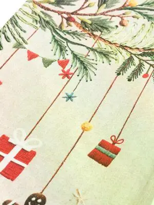 TESSITURA TOSCANA TELERIE Christmas-print Floor Mat