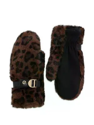 Joseph Ribkoff Leopard-print Buckle Gloves