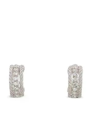 Buccellati 1980's Diamond White Gold Earrings - Silver