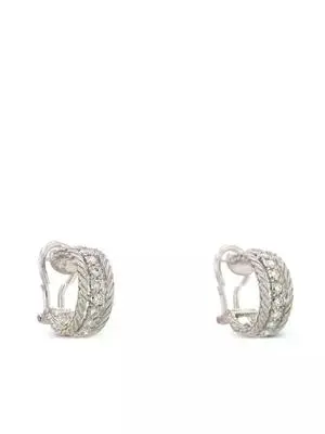 Buccellati 1980's Diamond White Gold Earrings
