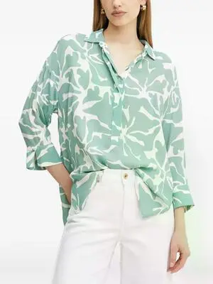 FRACOMINA Printed Button-down Blouse
