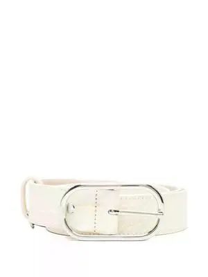 HERSKIND Oval-buckle Leather Belt - Neutrals