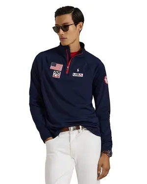 Polo Ralph Lauren Team Usa Stretch Fleece Pullover - Navy
