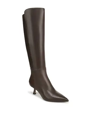 Sam Edelman Taylin Leather Boots - Chocolate Brown