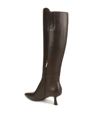 Sam Edelman Taylin Leather Boots - Chocolate Brown