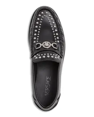Versace Medusa 95 Embellished Loafers