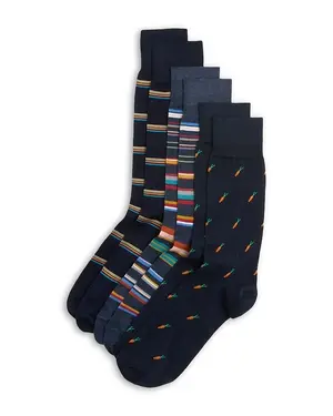 Paul Smith Crew Socks Pack - Navy