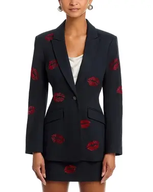 Cinq À Sept Kissing Booth Denim Blazer