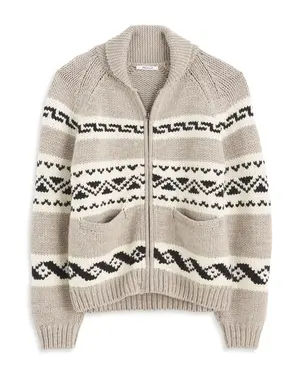 Madewell Fair Isle Zip-up Cardigan
