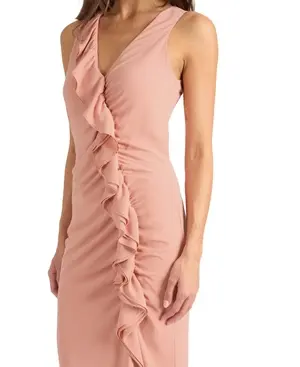 Santorelli Tate Sleeveless Midi Dress - Rosa